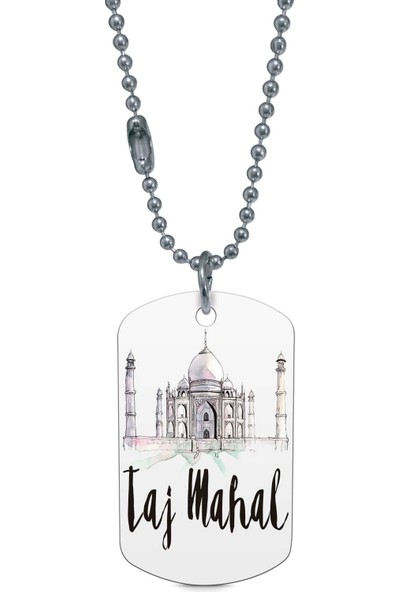 Rowalsi Taç Mahal Gümüş Renk Künye / Kolye DFT3548 Rowalsi Taç Mahal Gümüş Renk Künye / Kolye DFT3548