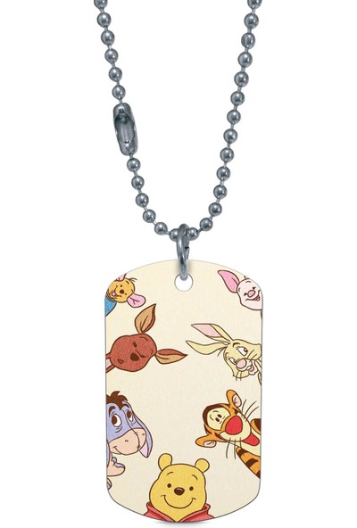 Rowalsi Winnie-The-Pooh Gümüş Renk Künye / Kolye DFT4873