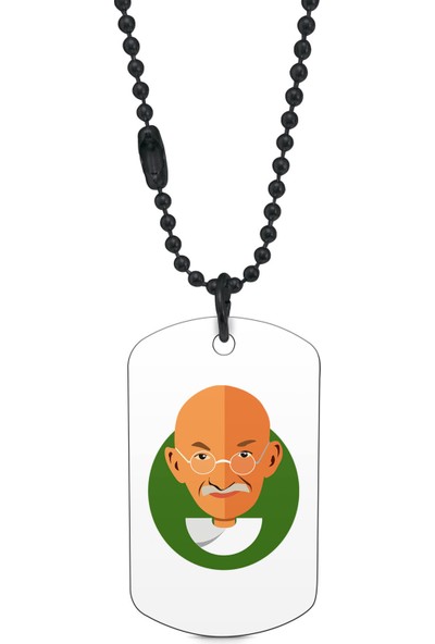 Rowalsi Gandhi Siyah Renk Künye / Kolye DFT969