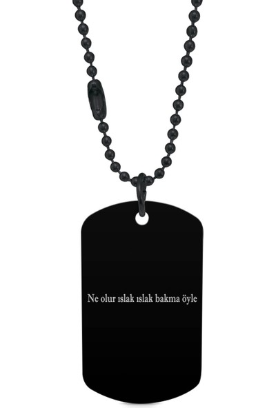 Rowalsi Barış Akarsu Siyah Renk Künye / Kolye DFT3485 Rowalsi Barış Akarsu Siyah Renk Künye / Kolye DFT3485