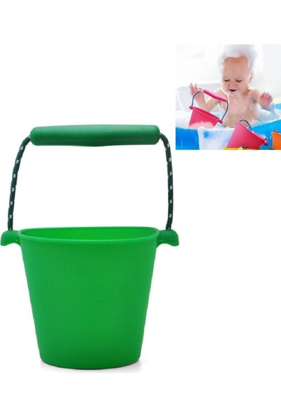 Yue Store Portatif Silikon Kova Banyo Banyo Oyuncakları Yeşil (Yurt Dışından)