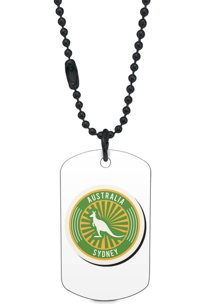 Rowalsi Avustralya Sidney Siyah Renk Künye / Kolye DFT2209