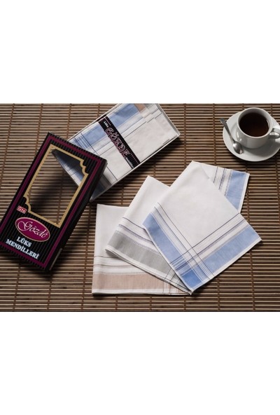 Luwi Shopping Gözde Siyah Kutulu 42X42 cm Düzine 12 Adet Kumaş Mendil-Gm 08 Luwi Shopping Gözde Siyah Kutulu 42X42 cm Düzine 12 Adet Kumaş Mendil-Gm 08