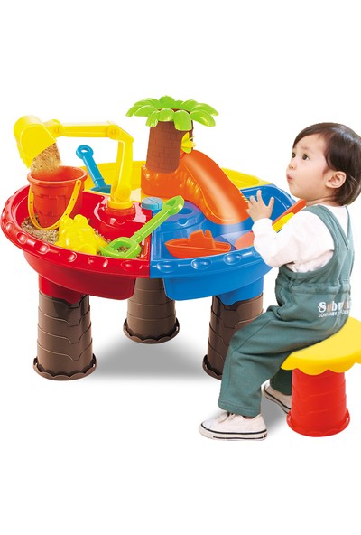 Babylondy 14 Parçalı Su ve Kum Oyun Aktivite Masası Eğitici Öğretici Oyuncak