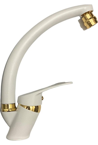 Moonight Beyaz Gold Lüx Lavabo Bataryası Çeşmesi Musluğu Oynar Başlıklı Moonight Beyaz Gold Lüx Lavabo Bataryası Çeşmesi Musluğu Oynar Başlıklı