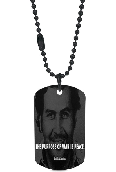 Rowalsi Pablo Siyah Renk Künye / Kolye DFT3687