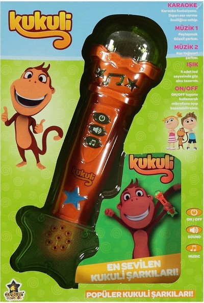 Kukuli Lisanslı Müzikli Işıklı Karaoke Oyuncak Mikrofon Kukuli Lisanslı Müzikli Işıklı Karaoke Oyuncak Mikrofon