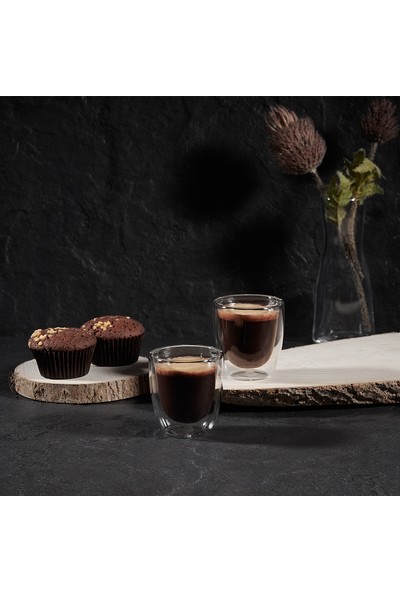 Korkmaz Freedom Çift Cidarlı 2li Espresso Bardak Seti Korkmaz Freedom Çift Cidarlı 2li Espresso Bardak Seti