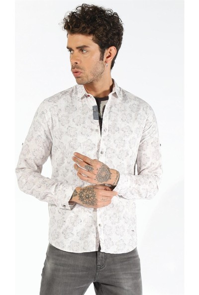 Erkek Fitted Fit Gömlek Eg 1611 (T) Taş