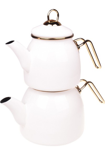 Taşev Sultani Çaydanlık Takımı Krem