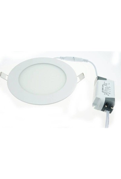 Panel LED Slim Yuvarlak Spot 6 W Beyaz Gövde Panel LED Slim Yuvarlak Spot 6 W Beyaz Gövde