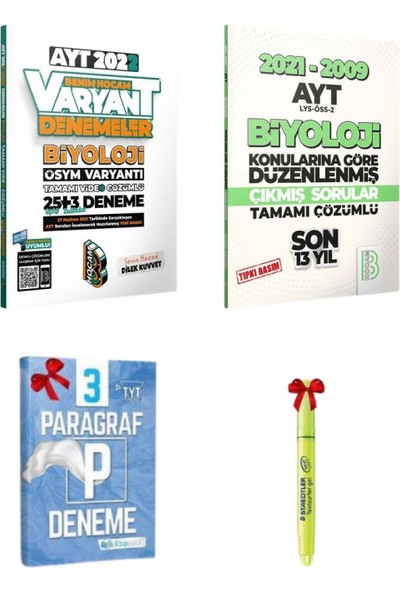 AYT Biyoloji Varyant Deneme ve Çıkmış Sorular