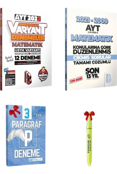 Benim Hocam Yayınları AYT Matematik Varyant Deneme ve Çıkmış Sorular