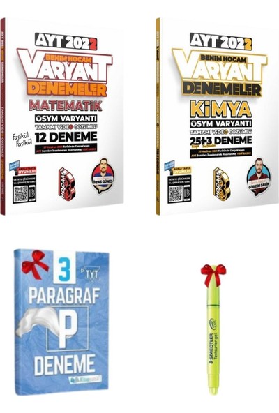 Benim Hocam Yayınları AYT Matematik ve AYT Kimya Varyant Denemeler