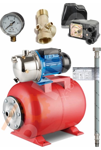 Böhrer JET750SC 4 Kat 12 Daire 50 Litre Yatay Paslanmaz Gövde 1hp Tanklı Hidrofor Ev Tipi Otomatik Hidrofor Böhrer JET750SC 4 Kat 12 Daire 50 Litre Yatay Paslanmaz Gövde 1hp Tanklı Hidrofor Ev Tipi Otomatik Hidrofor