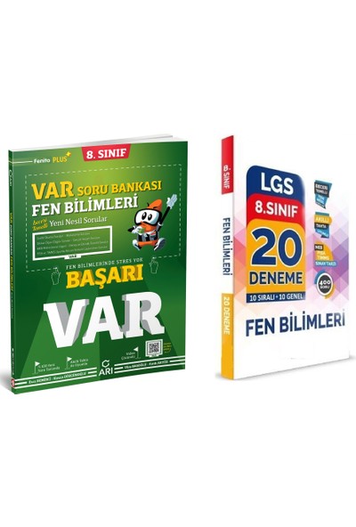 Arı Yayıncılık 8. Sınıf Var Fen Bilimleri Yeni Nesil Soru Bankası ve Fen Bilimleri 20'li Deneme
