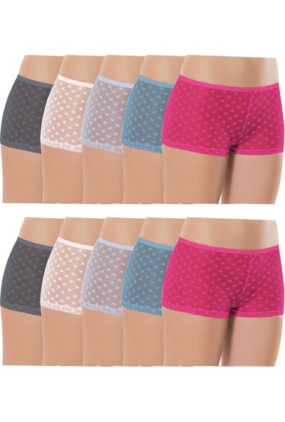 Royaleks 10 Adet Kadın Komple Tül Dantel Boxer Külot Royaleks 10 Adet Kadın Komple Tül Dantel Boxer Külot