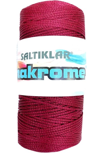 Saltıklar Polyester Makrome Ipi 1560 Bordo 100 gr Saltıklar Polyester Makrome Ipi 1560 Bordo 100 gr