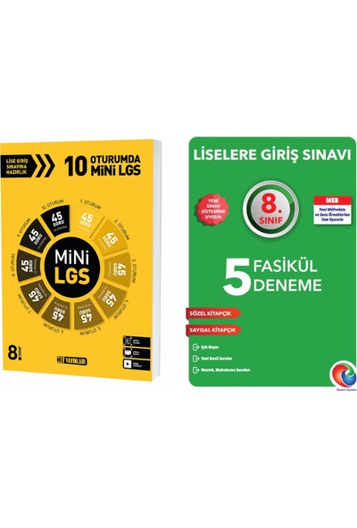 Hız Yayınları LGS 8. Sınıf 10 Oturumda Mini Deneme ve 5'li Genel Deneme