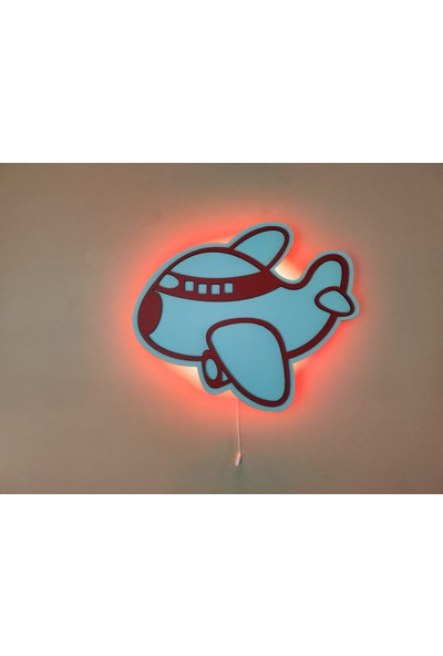 Dorahome Dekoratrif Ahşap Sevimli Uçak Gece Lambası Ledli Dorahome Dekoratrif Ahşap Sevimli Uçak Gece Lambası Ledli