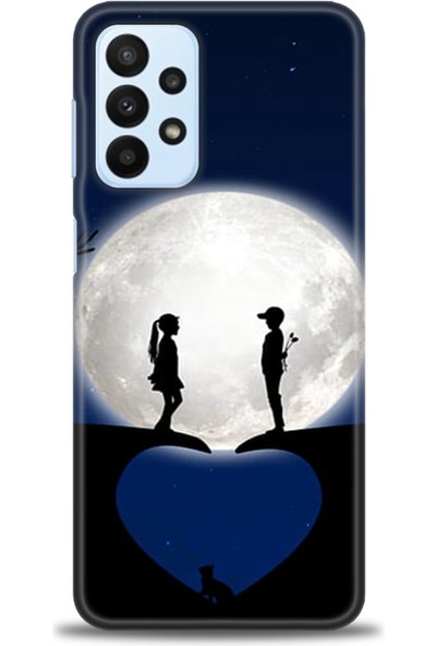 Ahk Samsung Galaxy A23 4g Kılıf Hd Baskılı Kılıf - Ay Işığı Aşk