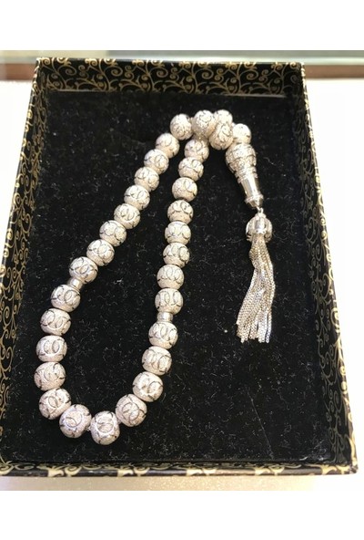 Sezginler Setina Işçilikli Tamamı 925 Ayar Gümüş Tesbih