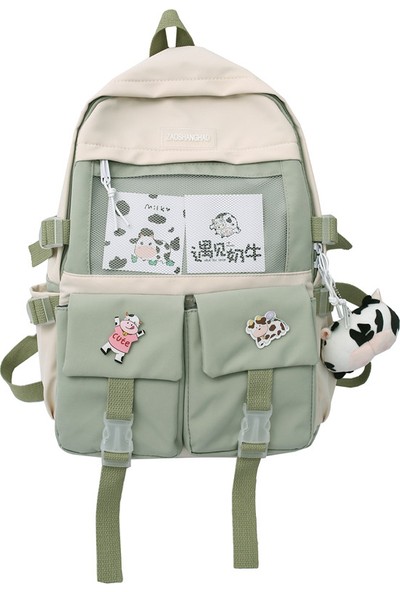 Sell Global Global Ilkokul Öğrencilerinin Okul Çantası Kadınlar Sırt Çantası Büyük Kapasiteli Seyahat Sırt Çantası(Aksesuarlar Dahil) (Yurt Dışından)