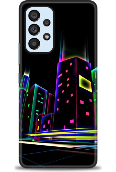 Ahk Samsung Galaxy A73 5g Kılıf Hd Baskılı Kılıf - Neon Ev