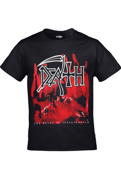 Orijin Tekstil Death - The Sound Of Perseverance Unisex Ön Arka Baskılı Siyah Tshirt Orijin Tekstil Death - The Sound Of Perseverance Unisex Ön Arka Baskılı Siyah Tshirt