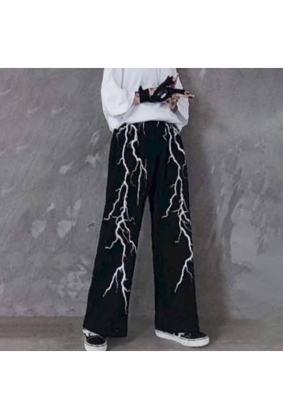 Köstebek Anime Harajuku White Lightning (Unisex) Eşofman Köstebek Anime Harajuku White Lightning (Unisex) Eşofman