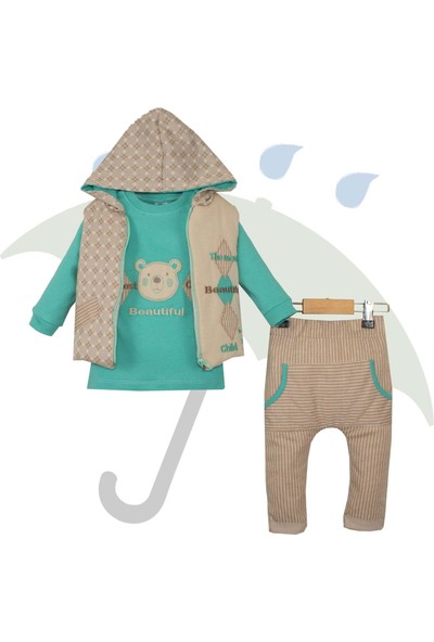 Flonte Kids Erkek Çocuk 3lü Takım Şişme Yelekli Geometri Şekilli - Flonte Kids - Takım - Yeşil - 1-2 Yaş Flonte Kids Erkek Çocuk 3lü Takım Şişme Yelekli Geometri Şekilli - Flonte Kids - Takım - Yeşil - 1-2 Yaş