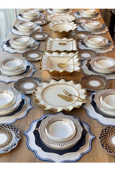 Rossev Yemek Takımı Quadro 70 Parça 12 Kişilik Rossev Yemek Takımı Quadro 70 Parça 12 Kişilik