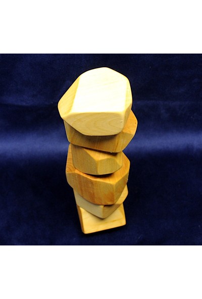 Qetum Ihlamur Ağacından Orta Boy (4-5.5 Cm) Denge Blokları Oyunu