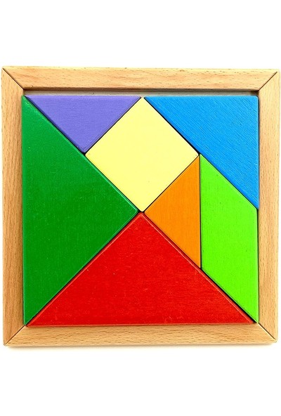 Mobistan Kids Renkli Ahşap Tangram Puzzle 18 x 18 cm Mobistan Kids Renkli Ahşap Tangram Puzzle 18 x 18 cm