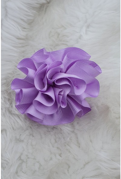 Büyük Çiçek Simli Lastik Çocuk Saç Tokası, Çocuk Toka, Saç Toka, Saç Tokası, Çocuk Tokası