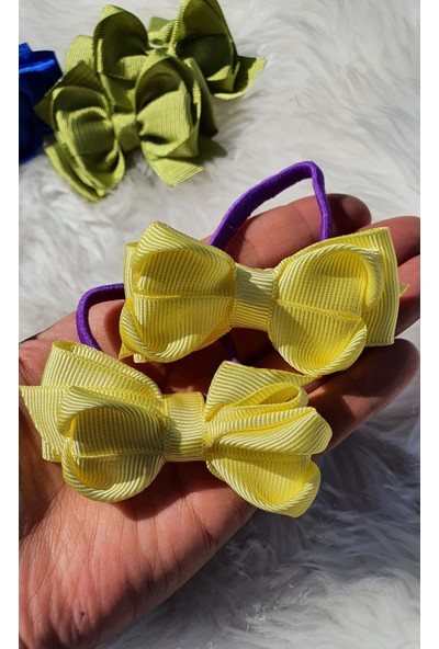 Sermin Şahinkaya Butikalben Kalp 2'li Çocuk Lastik Saç Tokası, Çocuk Toka, Saç Toka, Saç Tokası Çocuk Tokası 2'li Saç Tokası