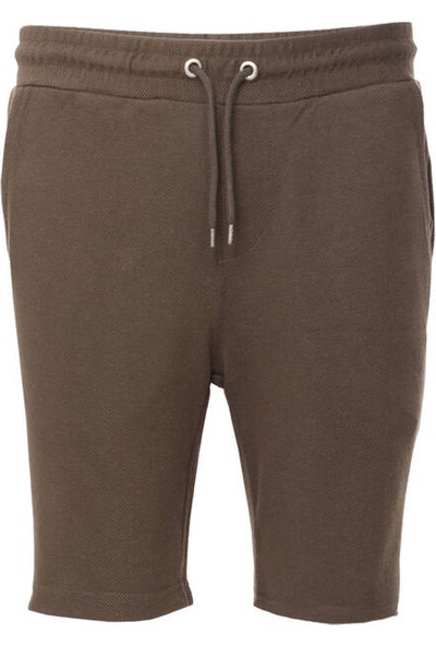 Keep Out Erkek Belden Ipli Örme Şort Haki