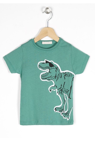 Zepkids Erkek Çocuk Dinazor Baskılı Tshirt 2-5 Yaş