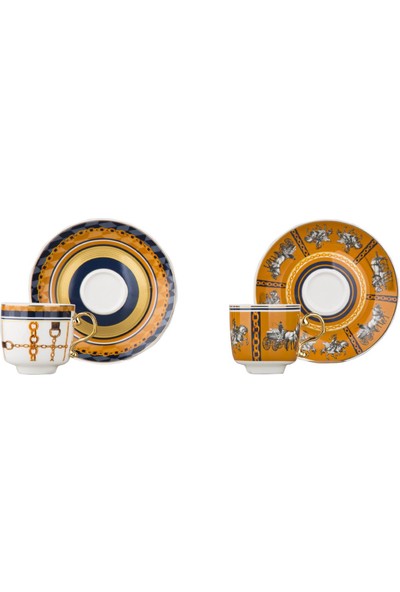 Lucky Art Noir Bone 6'lı Kahve Fincan Seti Lyeg 192