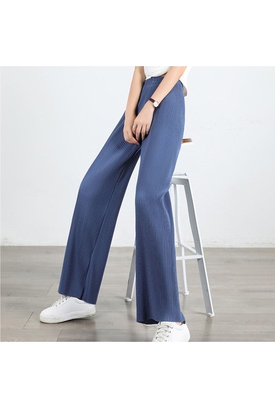 Comfofo Kadın Beli Lastikli Bol Paça Pantolon (Yurt Dışından)