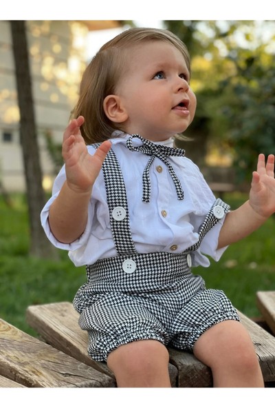 Ares Kids Fashion Kazayağı Kısa Salopet Takım