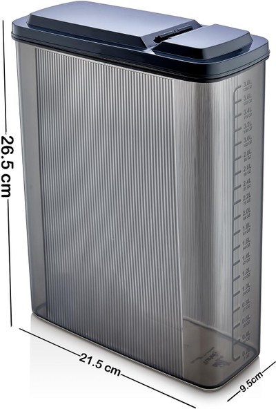 Homenıva 8'li Set 4 Lt Çift Kapaklı Ölçülü Erzak Saklama Kabı (8X4000ML) Homenıva 8'li Set 4 Lt Çift Kapaklı Ölçülü Erzak Saklama Kabı (8X4000ML)