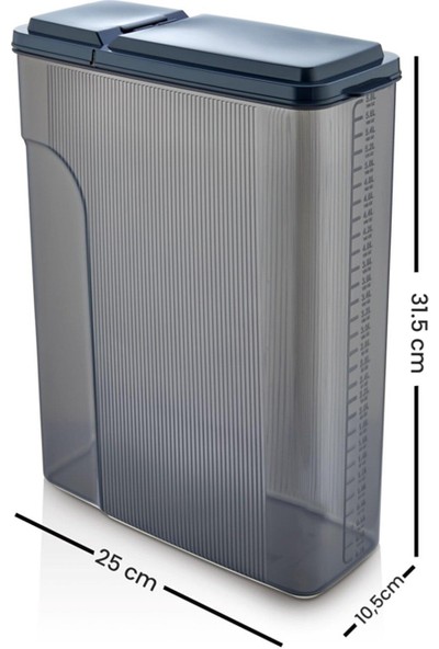 Homenıva 6’lı Set 6 Lt Çift Kapaklı Ölçülü Erzak Saklama Kabı (6X6000ML) Homenıva 6’lı Set 6 Lt Çift Kapaklı Ölçülü Erzak Saklama Kabı (6X6000ML)