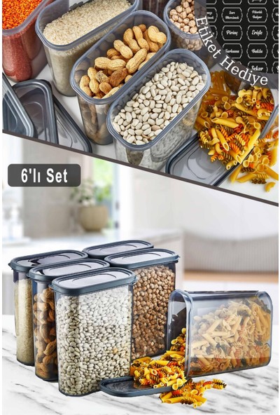 Homenıva Nivabox 6'li Set 2 Litre Erzak Saklama Kabı (6X2000ML) Homenıva Nivabox 6'li Set 2 Litre Erzak Saklama Kabı (6X2000ML)