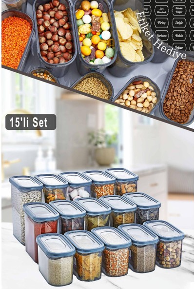 Homenıva Nivabox 15'li Set Erzak Saklama Kabı 5X(1000ML, 1500ML, 2000ML) Homenıva Nivabox 15'li Set Erzak Saklama Kabı 5X(1000ML, 1500ML, 2000ML)