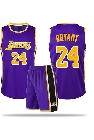 Nova Lakers 24 Numara Kobe Bryant Alt - Üst Basketbol Forması Seti 30 (155 - 160 cm.) Beden - Mor (Yurt Dışından) Nova Lakers 24 Numara Kobe Bryant Alt - Üst Basketbol Forması Seti 30 (155 - 160 cm.) Beden - Mor (Yurt Dışından)