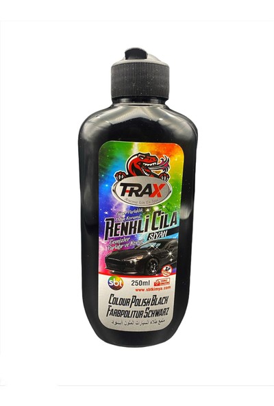 Trax Renkli Siyah Cila Süper Parlaklık ve Temizlik Üstün Koruma 250ML Trax Renkli Siyah Cila Süper Parlaklık ve Temizlik Üstün Koruma 250ML