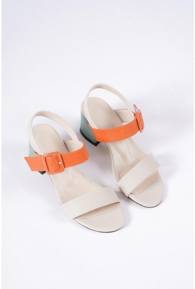Pembe Avm Bayan Bejmint Renkli Toka Detaylı Sandalet