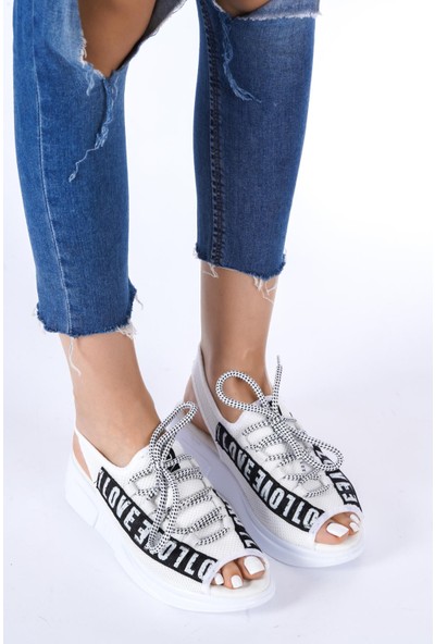 Pembe Avm Bayan Beyaz Triko Sandelet Pembe Avm Bayan Beyaz Triko Sandelet