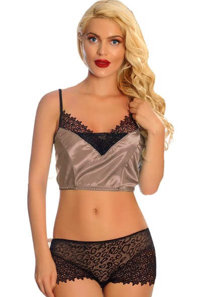 Rouva 289 Saten Vizon Baybydoll Takım